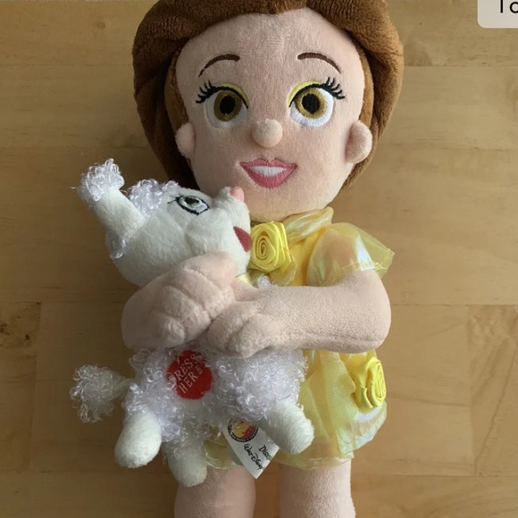 Disney | Toys | Disney Plush Belle Toy With Dog | Poshmark